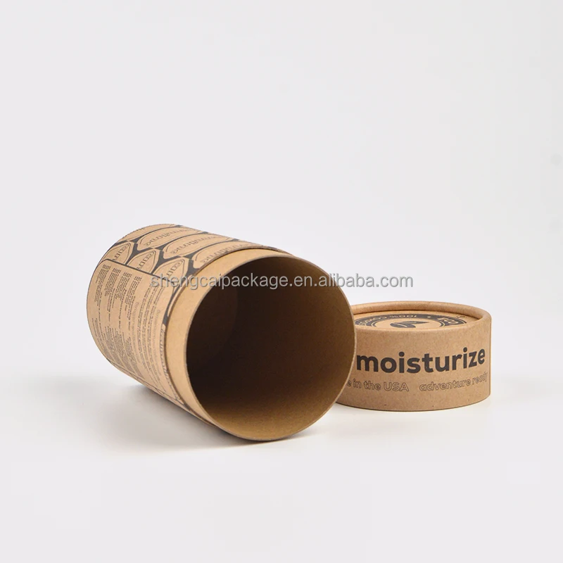 100% Biodegradable Core Tube Round Cardboard Boxes Cylinder Kraft Paper ...