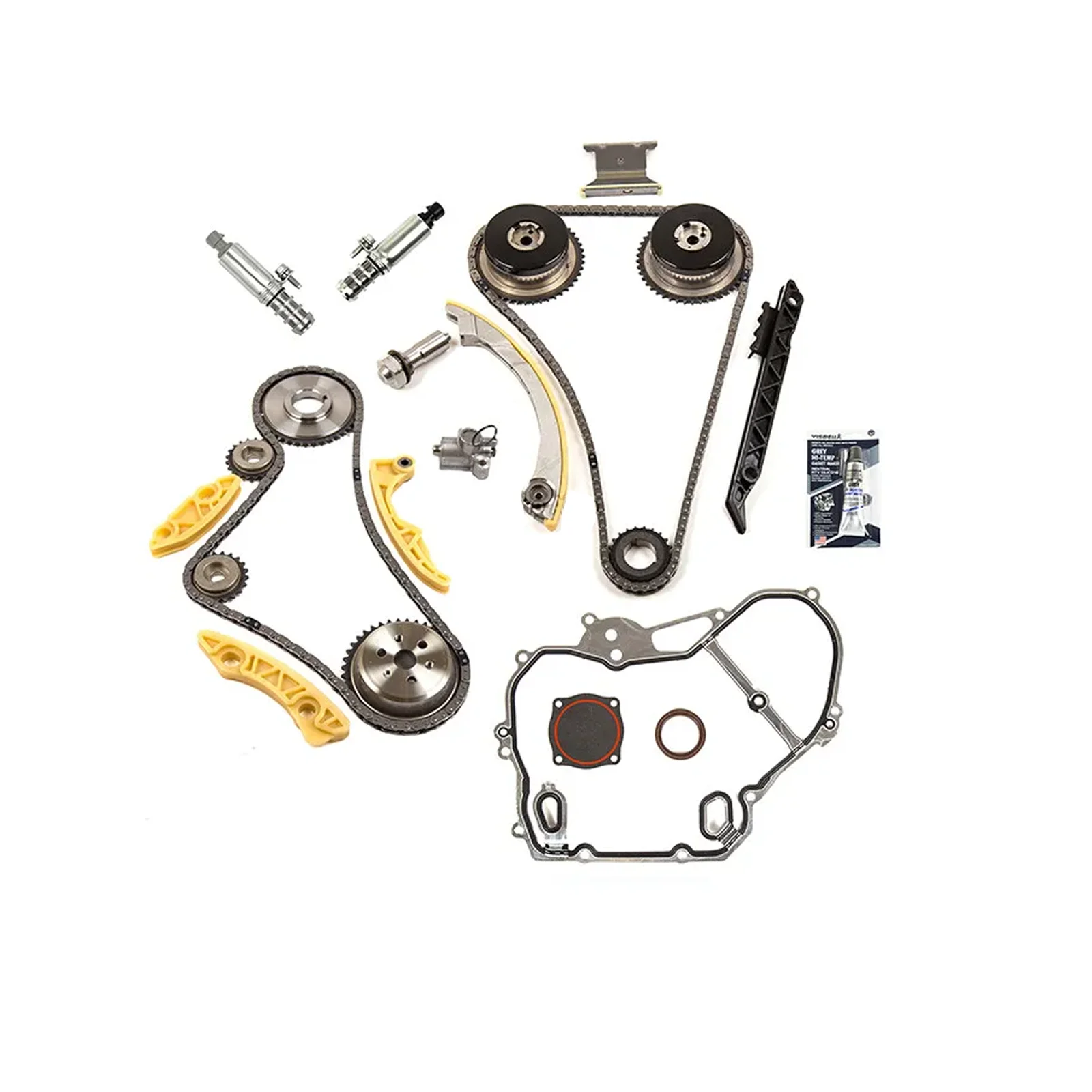 Linkteco Timing Chain Kit VCT Actuator Gear Cover Gasket Fit GM Ecotec ...