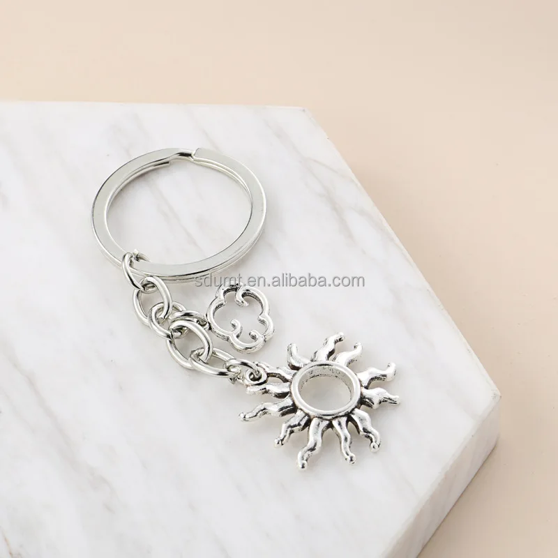 Hot Sales Keychain Sun Weather Cloud Key Chain Metal Key Ring - Buy Sun ...