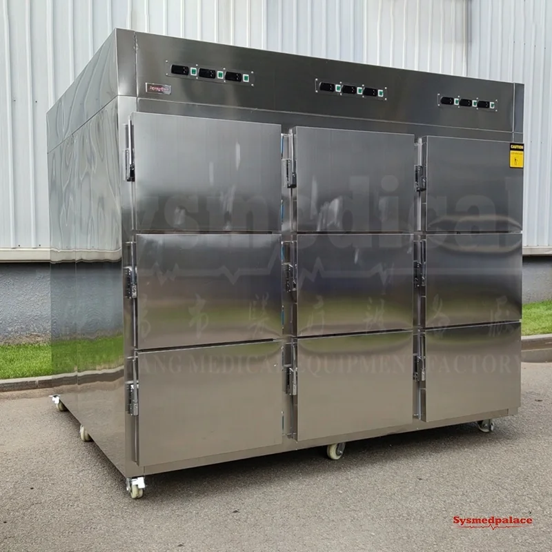 9 Bodies Funeral Mortuary Morgue Refrigerators in Stock