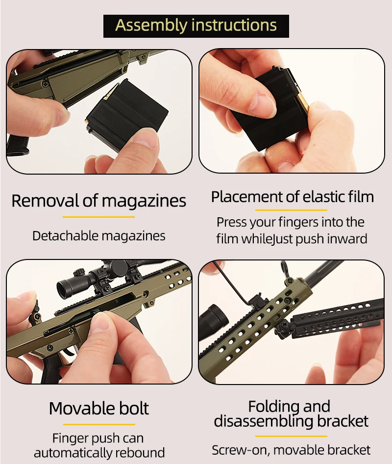 Metal Toy Gun Model - Barrett Emulation for Collectors