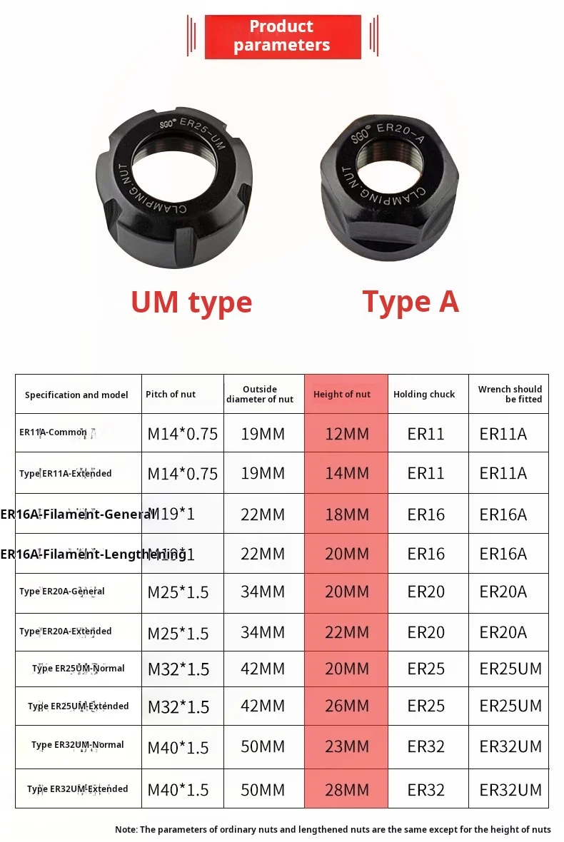 Cnc Nut Clamping Er Nut Dynamic Balance Nut Er20er25er32 Engraving ...