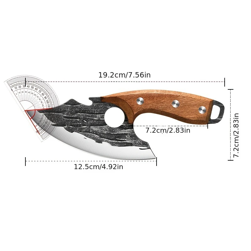 4.92 in Mini Meat Cleaver Kitchen Professional Boning Knife Boning ...