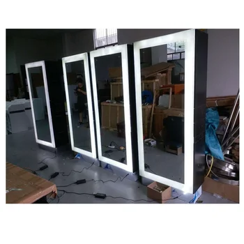 Double Sided Styling Hair Salon Led Mirror Station With Lights And ...
