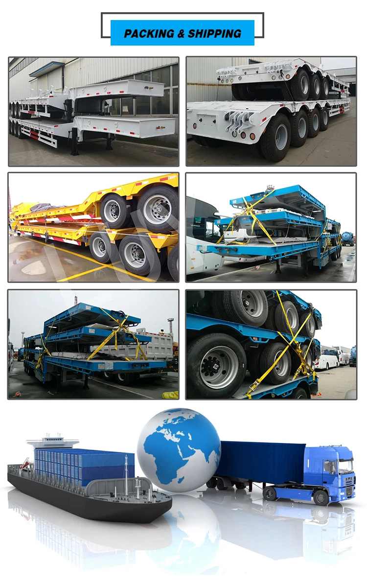 Multi-axle 4 Line 8 Axles 80 Ton 100 Ton Modular Lowbed Lowboy Semi ...