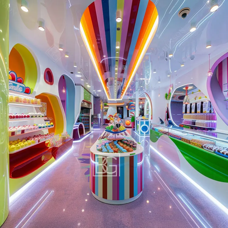 Luxury Giant Candy Cane Wooden Cabinet Sweet Display Racks Chocolate ...