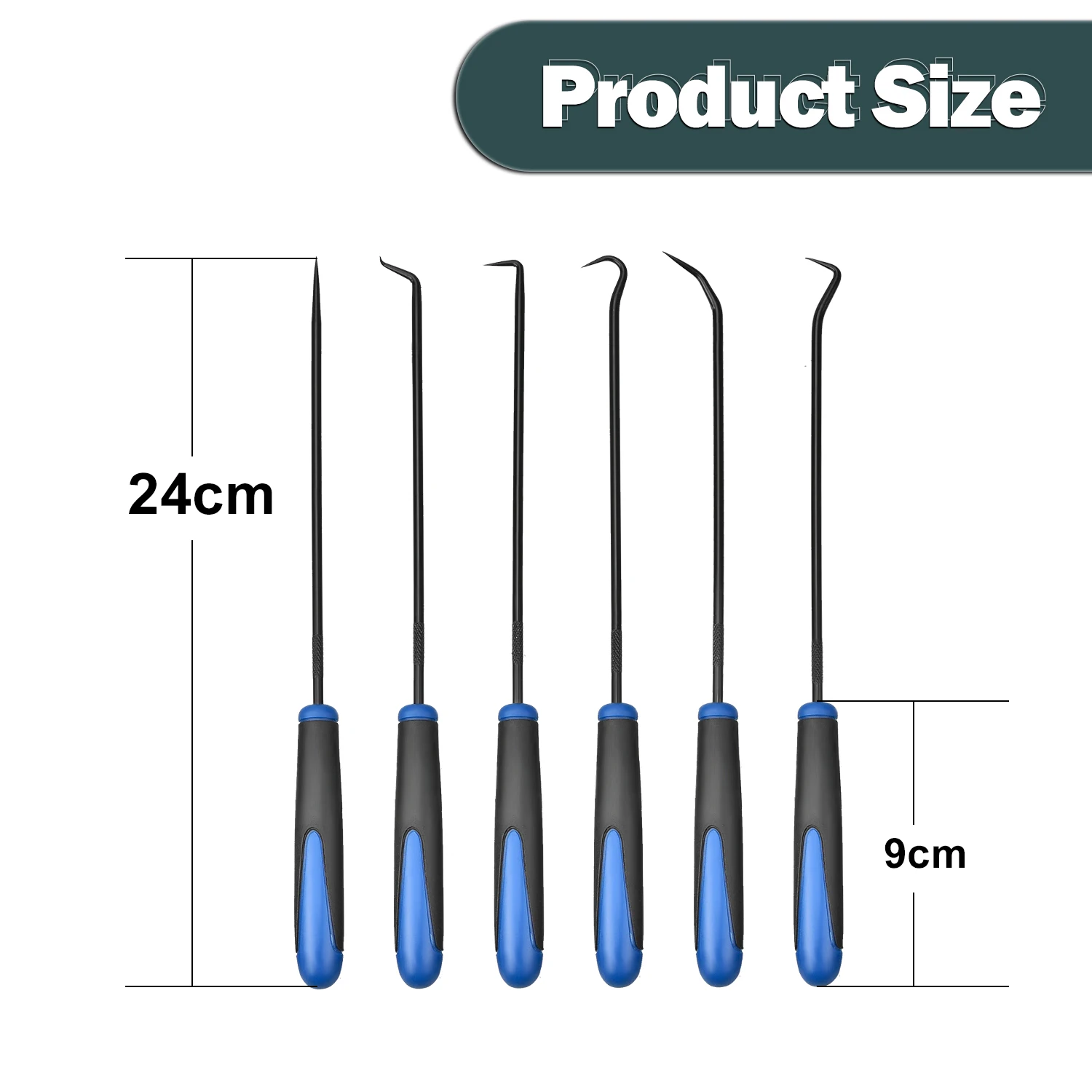 6pc Extra Long Pick Hook O Ring Seal Pliers Removal Tool Set