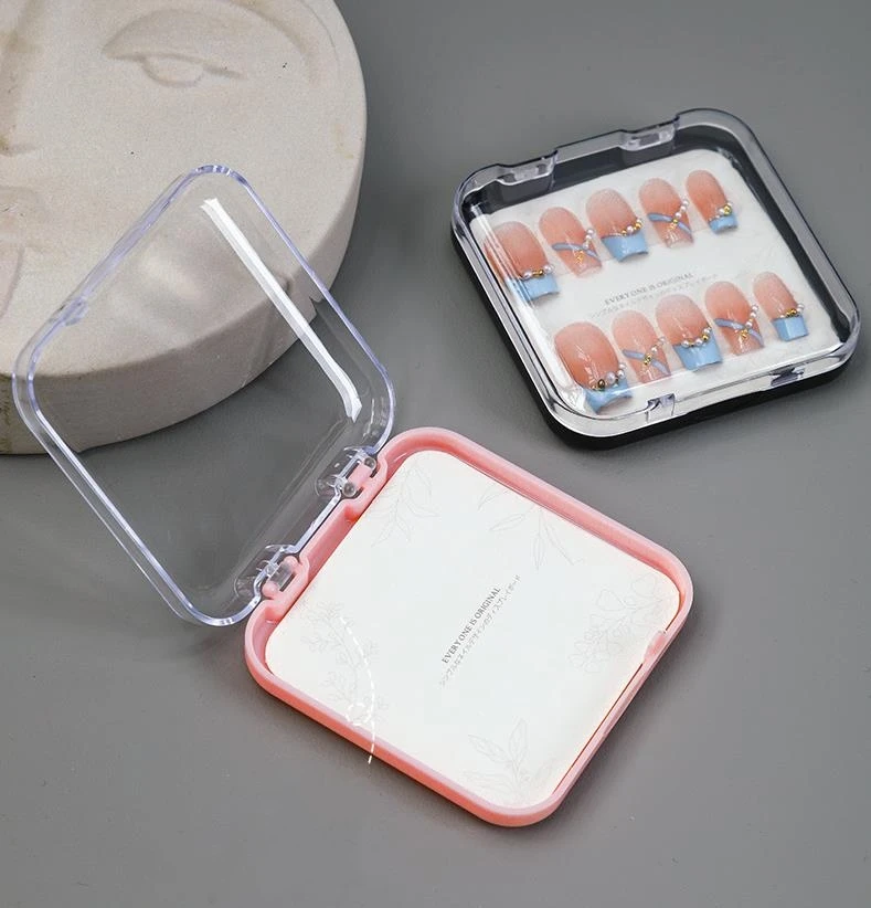Custom Mini Clear Plastic Box Nail Tips Storage Container Transparent ...