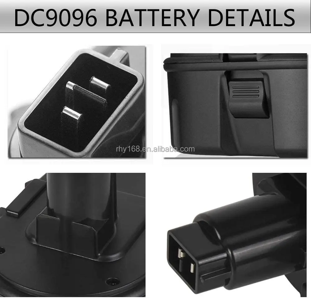 18v Nimh Battery Pack Dc9096 For Impact Drill Battery Dc9099 De9039 ...