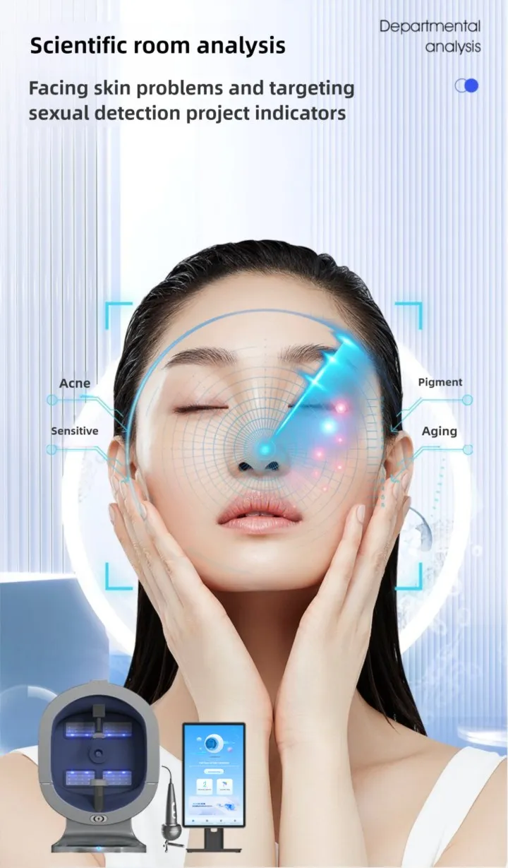 Professional High Quality 3D Scanner Skin Analyzer Display AI Detection ...