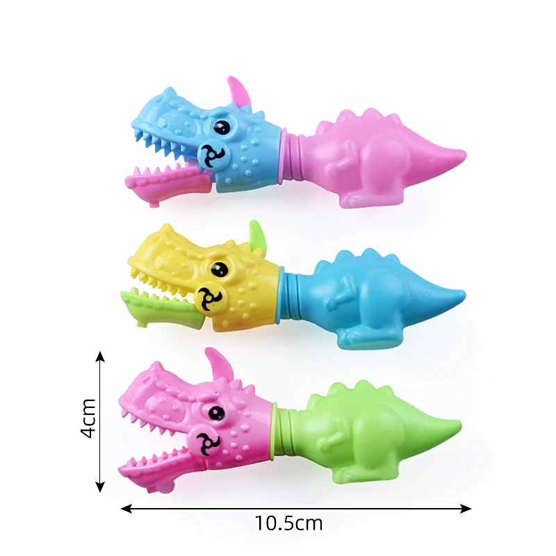Funny Fidget Small Dinosaur Bite Finger Toys Plastic Mini Dinosaur Toys ...