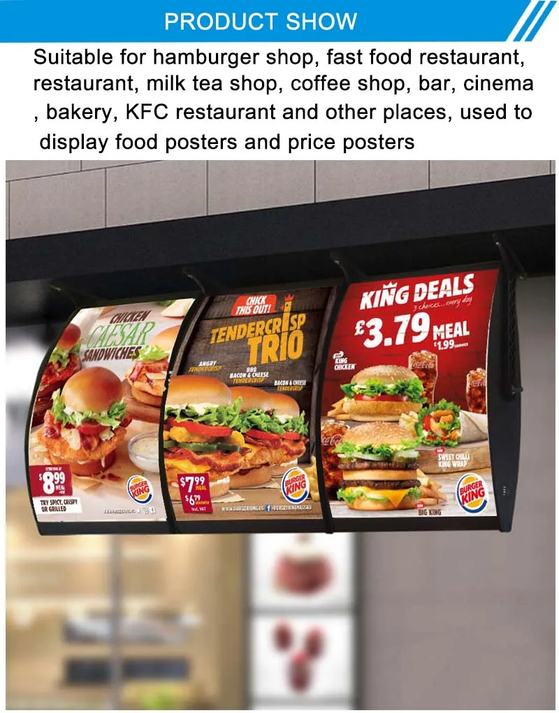 Double Side LED Menu Board Light Box - KFC Style