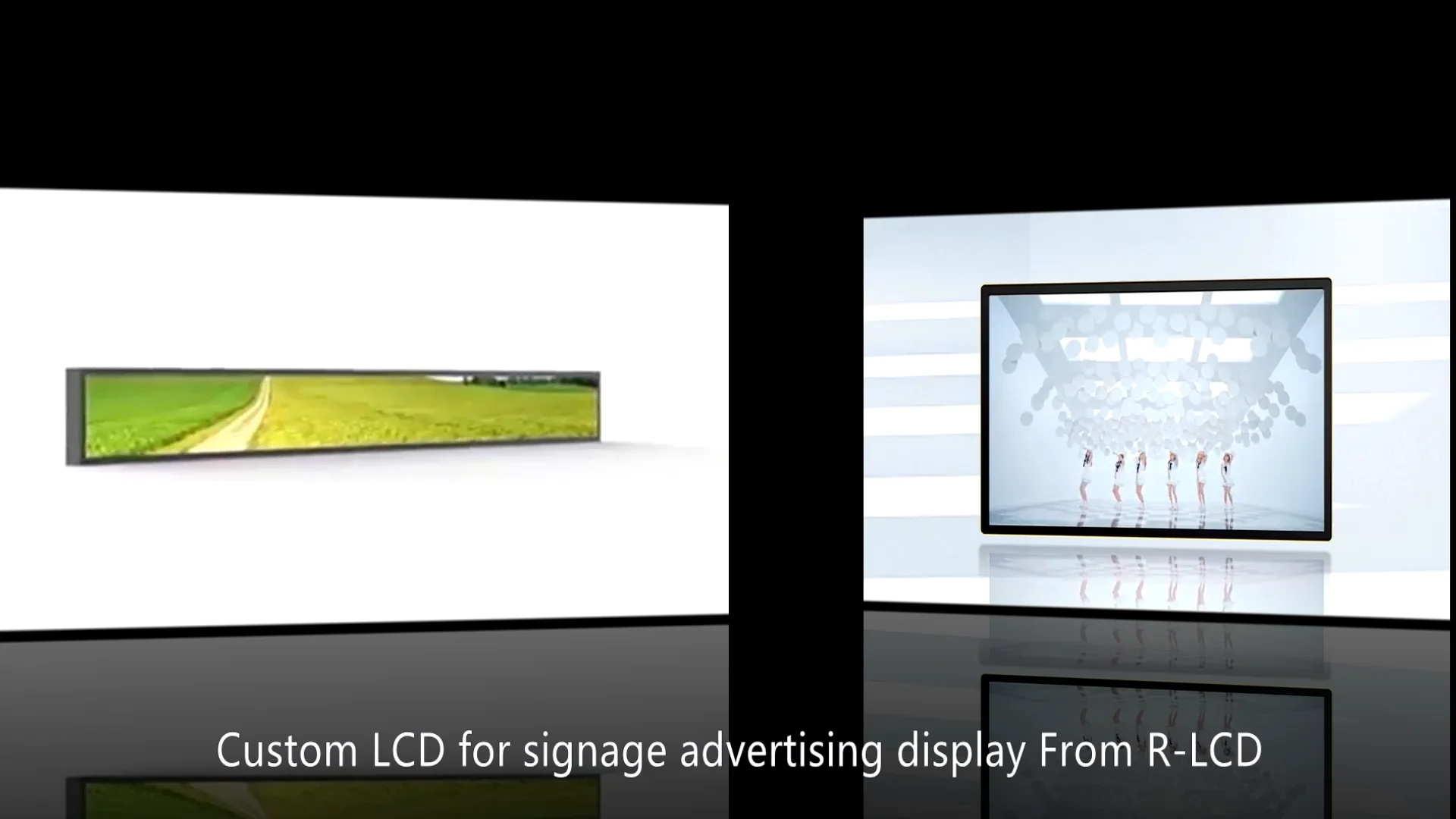 Retail Store Shopping Mall Ad Strip Wide Bar Signage Panel Digital Lcd ...