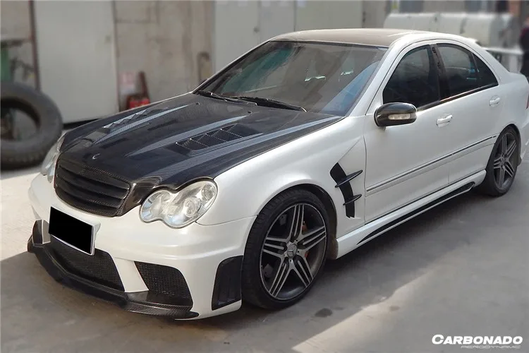 AMG Style Front Bumper Side Skirts Front Fender Rear Bumper Body Kit ...
