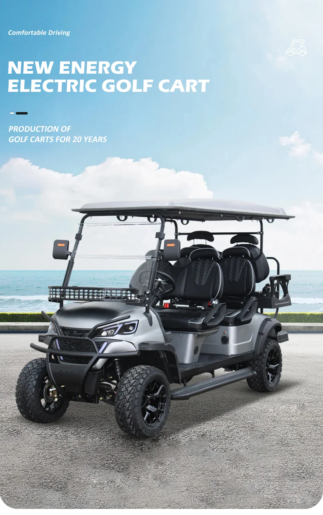 Custom Electric Golf Utility Vehicles Lithium Battery 4 Wheel Electric ...