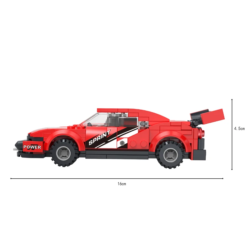Cogo 195 Pcs Pullback Racing Car Diy Assembly Educational Kids Building ...
