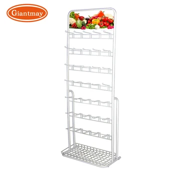 Metal Seed Display Rack Grid Mesh Stand Retail Racks For Garden Shop ...