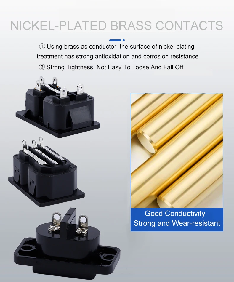 Ib-682 Universal Electrical Receptacle Ac Power Socket 3 Holes High ...