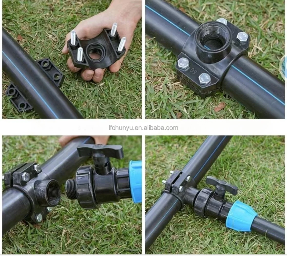 Irrigation Kit Watering System For Plants Pipe Saddle Clamp Pp Compression Fitting - Buy 16mm Pe ...