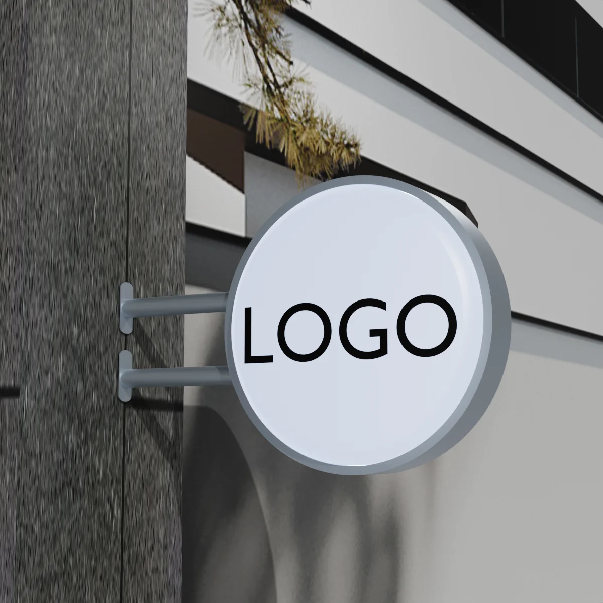 Wall Mounted Shop Logo Sign Outdoor Hanging Lightbox Double Side ...