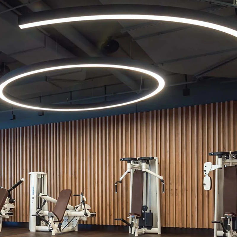 Office Indoor Lighting Profile Curved Shape Led Linear Lighting With ...