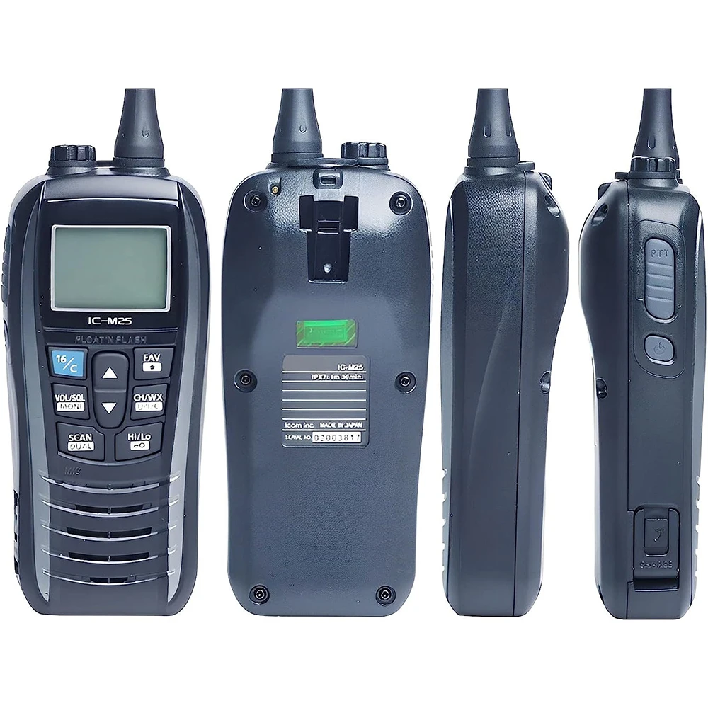 Ic-m25 Marine Walkie Talkie Portable Two Way Vhf Radio 5km Waterproof Handheld Transceiver ...