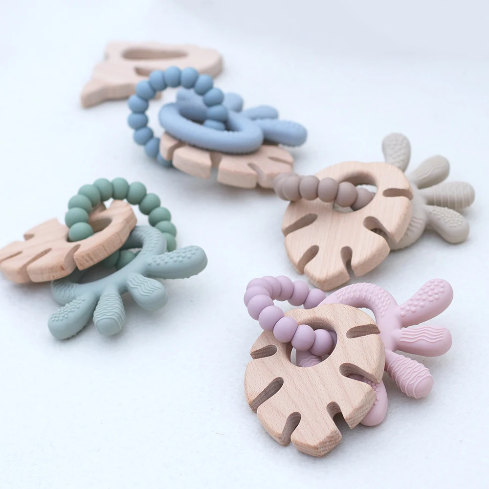 Lovebond Baby Teether Whale Learning Loop Silicone Teether Beech Ring ...
