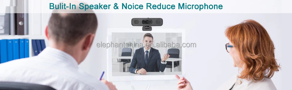 2k Hd Webcam With 2 Speakers & Built-in Microphone For Computer Laptop ...
