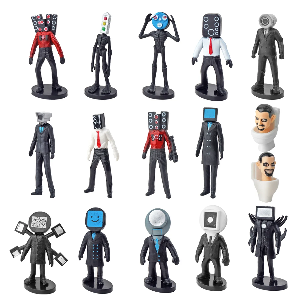 Skibidi Toilet Action Figurine Toys Mini Pvc Characters Set Of Playful ...