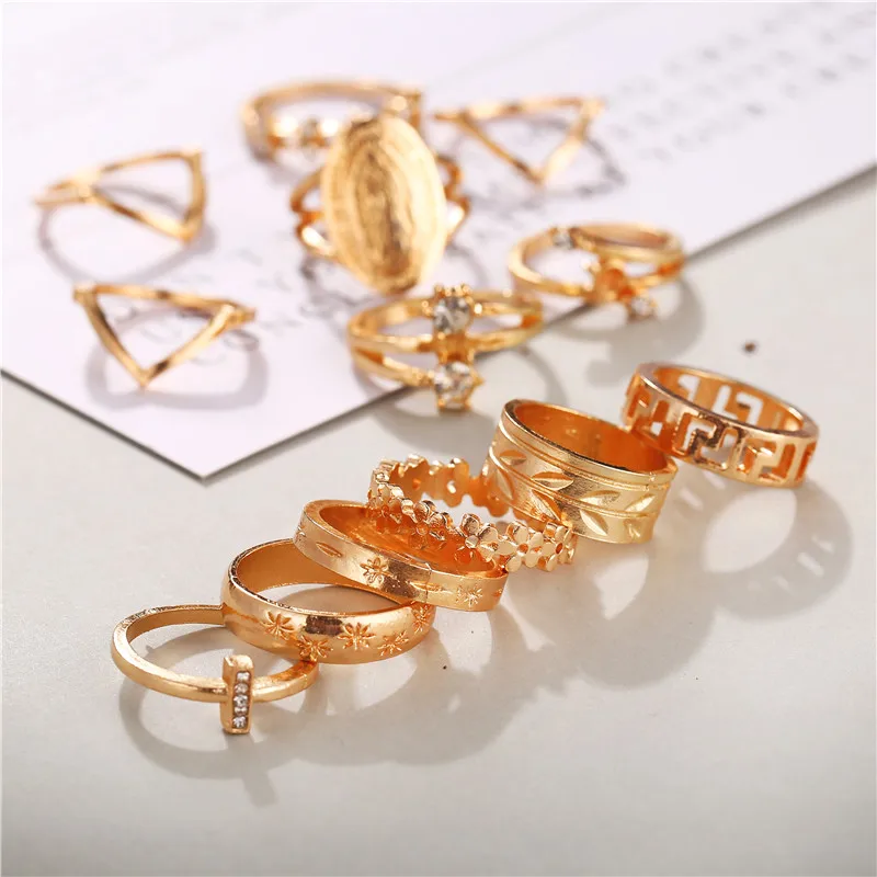 Wholesale Fashion 34 Styles Finger Rings Set Jewelry Women