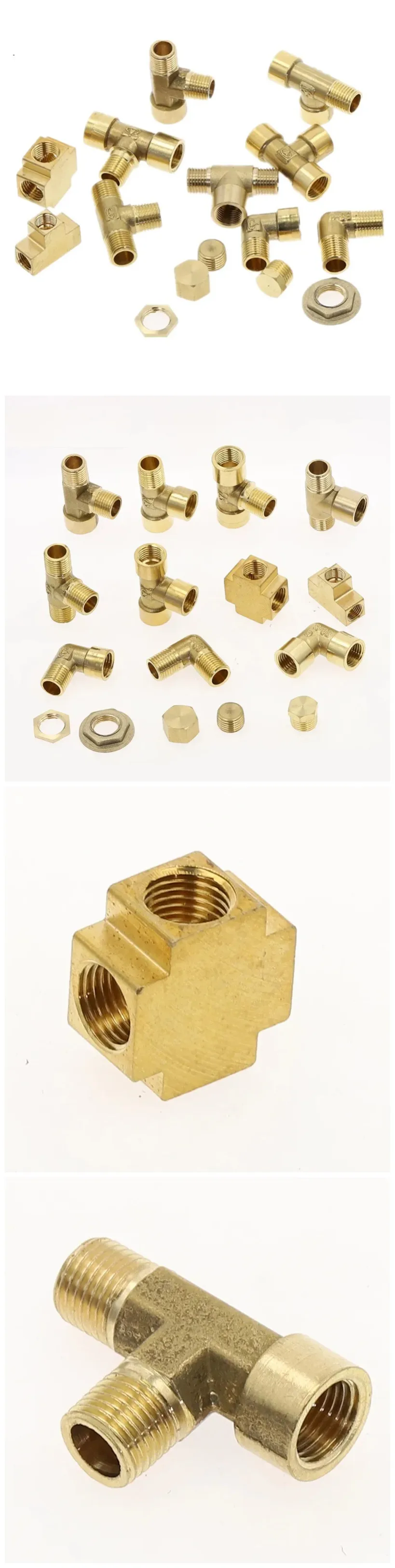 Brass Pipe Fittings Bsp Male Female Thread Straight Elbow 3-way 4-way ...