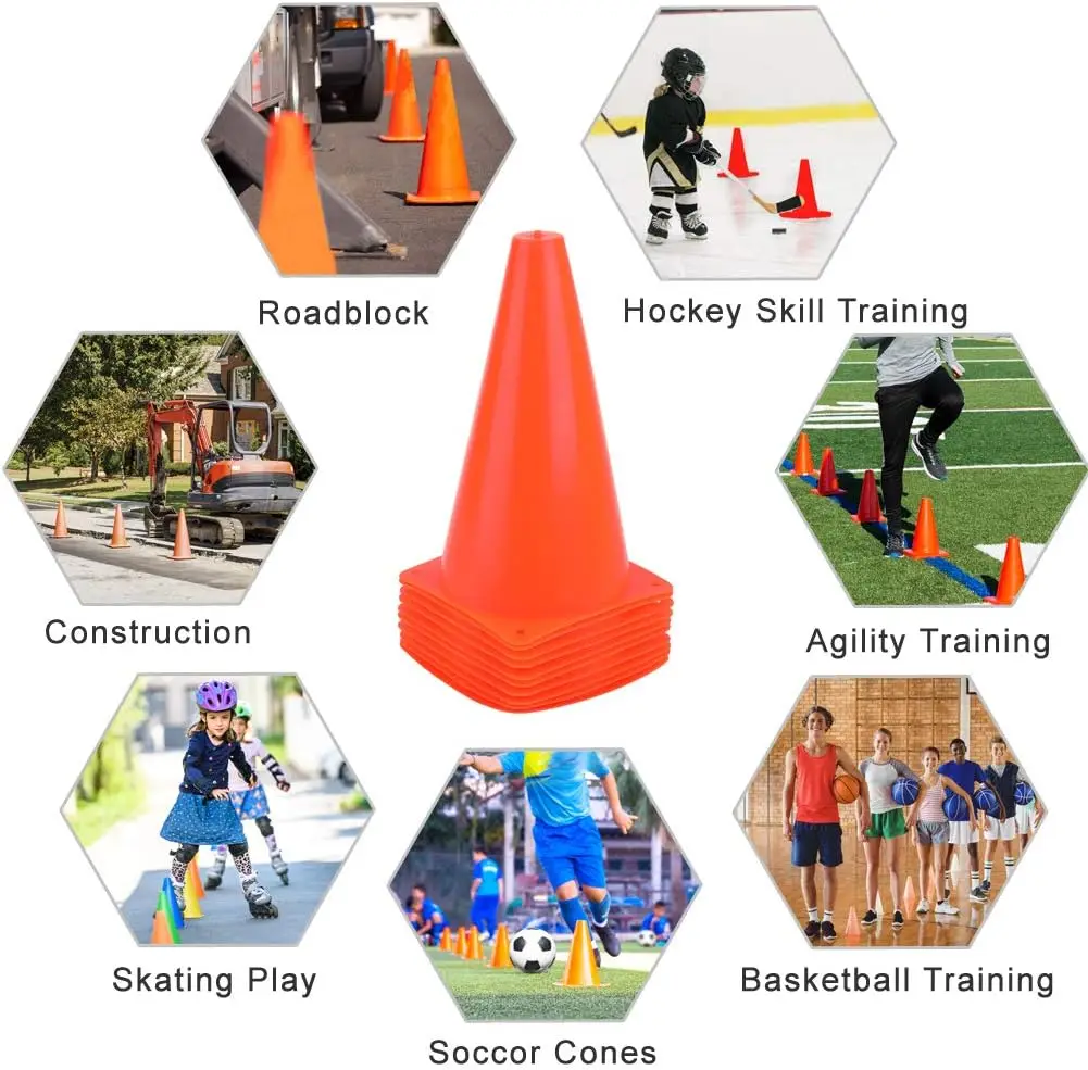 Agility Cones Festive Events Field Marker Plastic Training Cones for ...