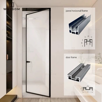 40 Aluminium Swing Double Door Profile Slim Aluminum Profile Door ...