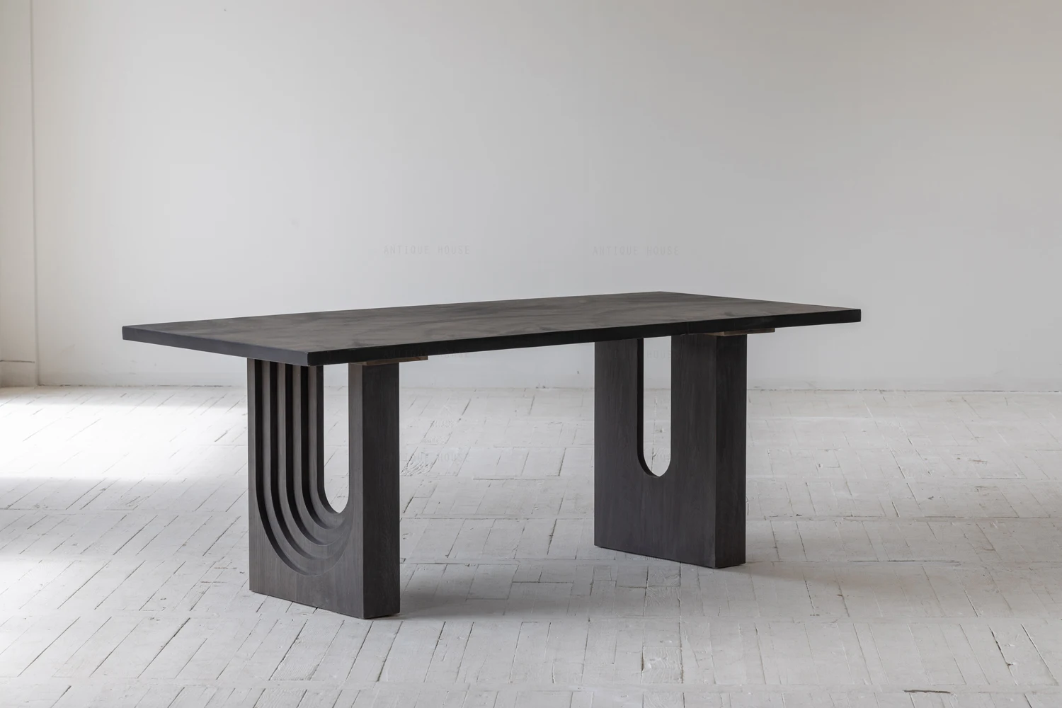 French Japandi Geometric Natural Slate Tables Concrete Oak