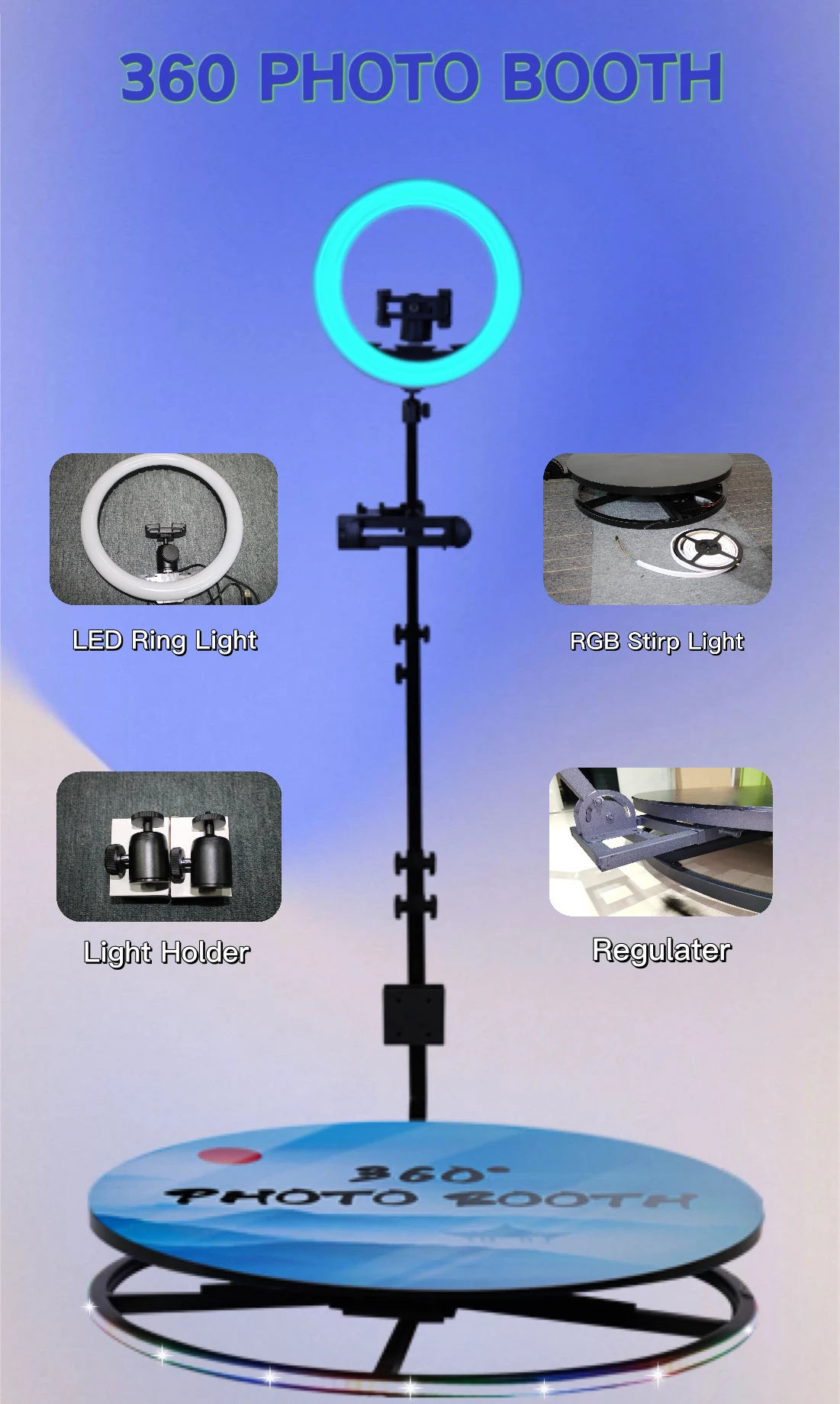 Intelligent Operation 360 Degree Camera Video Photobooth Machine Slow ...