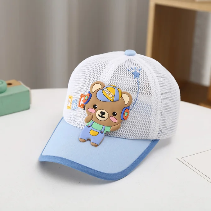 Cartoon Mesh Children Kids Baseball Cap Summer Breathable Boys Girls ...