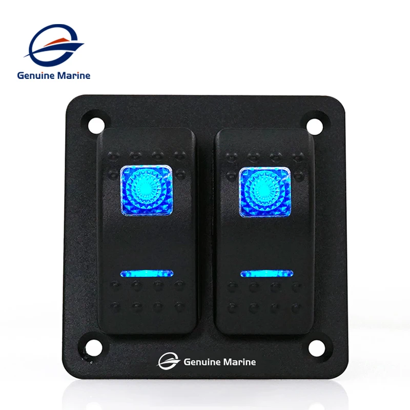 Genuine Marine 2 Gang Rocker Switch Panel - Buy Boat Accessory Rocker ...