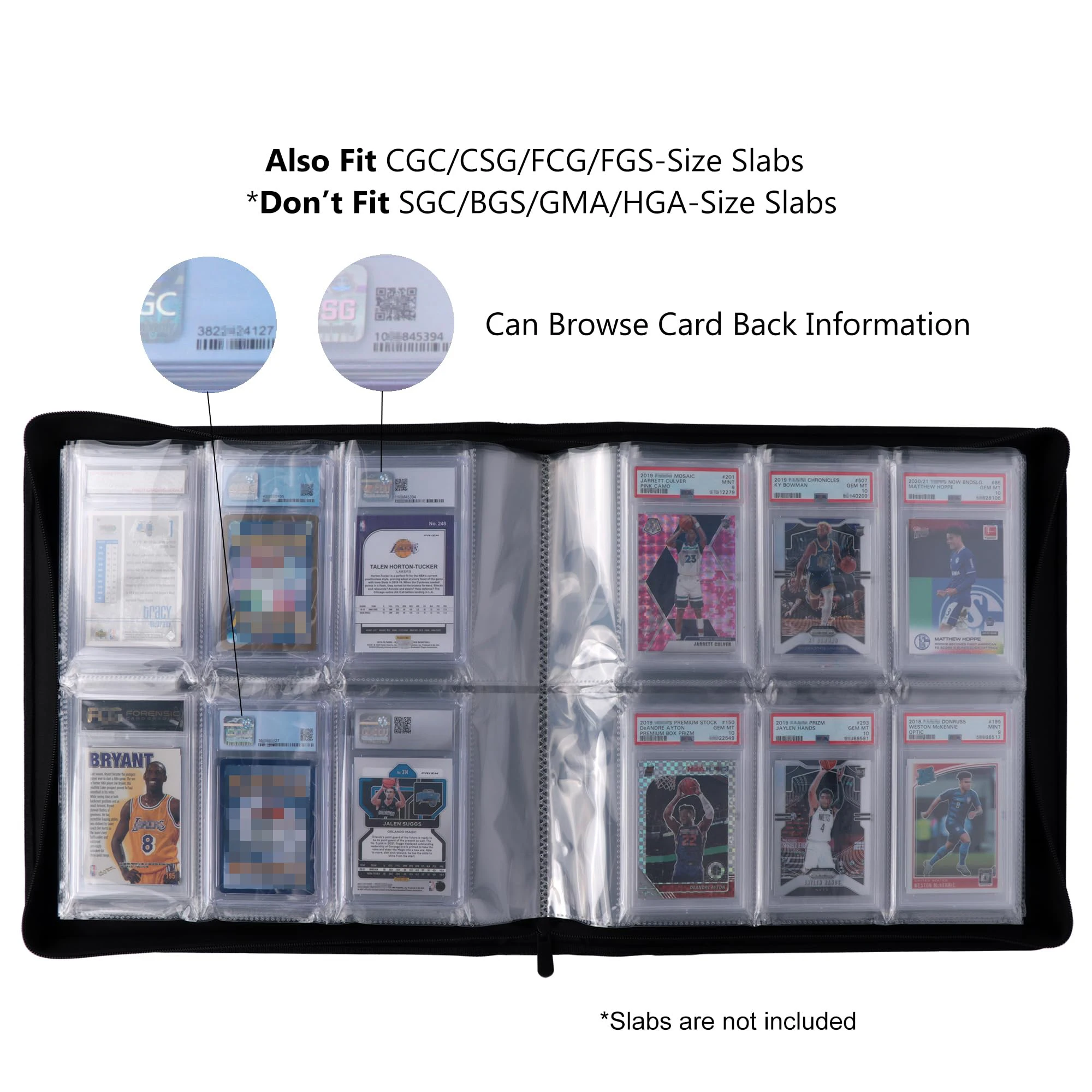 Graded Card Binder Holds 60 Graded Slab Premium Trading Card CGC CSG ...