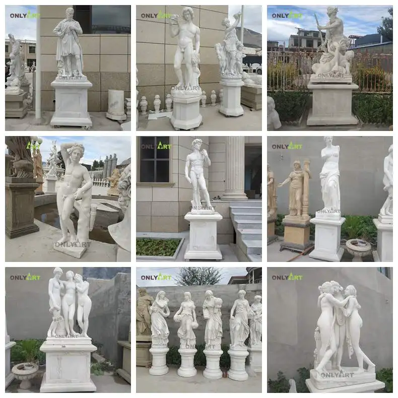 Michelangelo Marble David Statue - Life Size Outdoor Statues