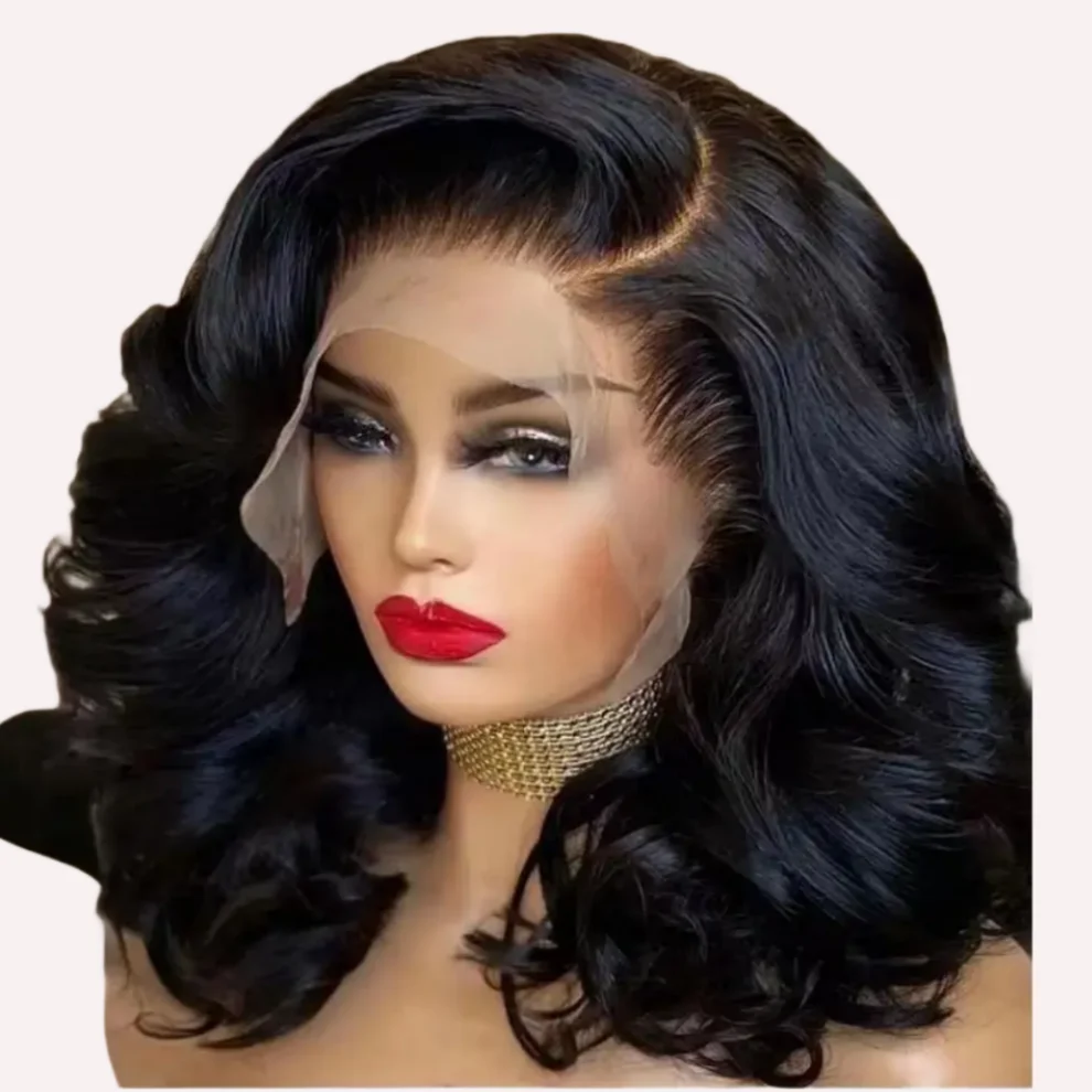 Bouncy Curl Wigs by Funmi Curly Human Hair - HD Lace Closure