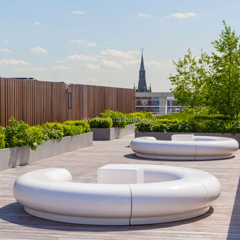 Outdoor Fiberglass Benches - Luxury Public Seating