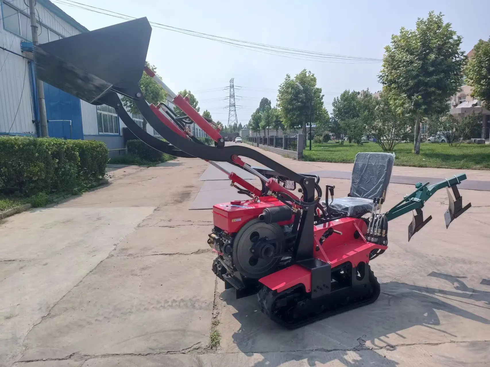 Power Tiller Riding Crawler Tiller Agriculture Three Plow Furrow Plough ...