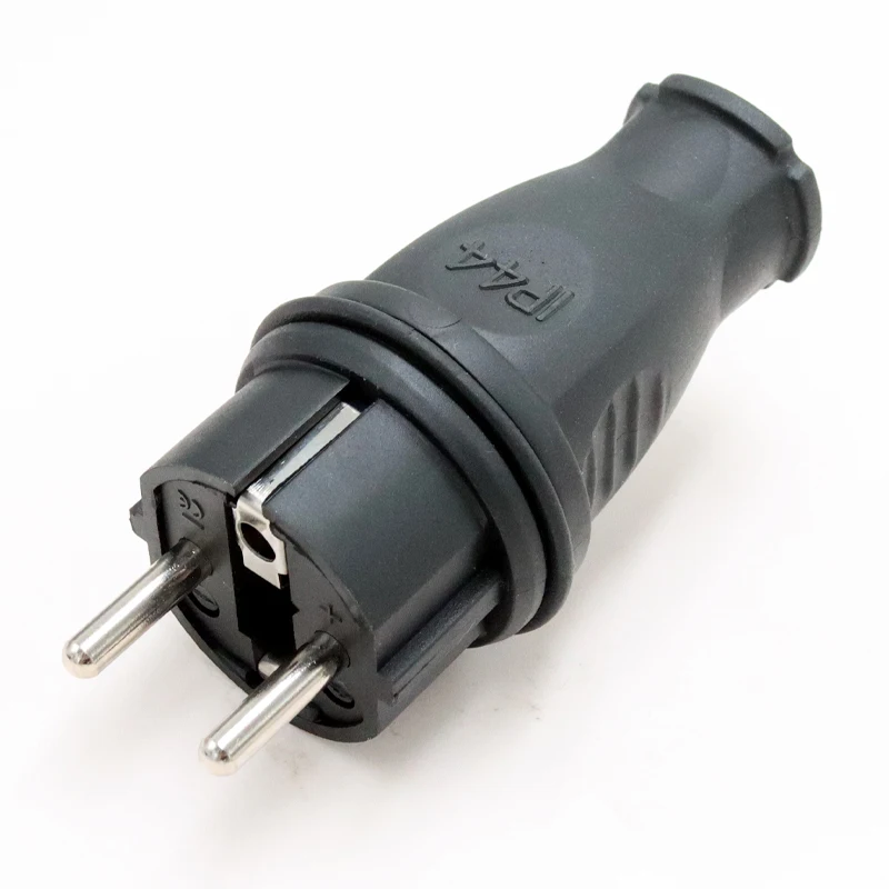 16A 250V Schuko Type F Rewireable Power Plug, EU Standard Waterproof ...