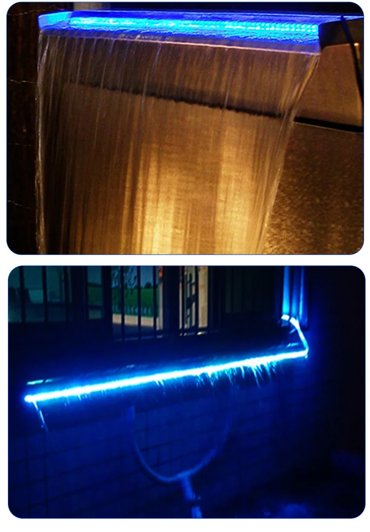 Swimming Spa Pool Led Light Water Curtain Acrylic Waterfall - Buy ...