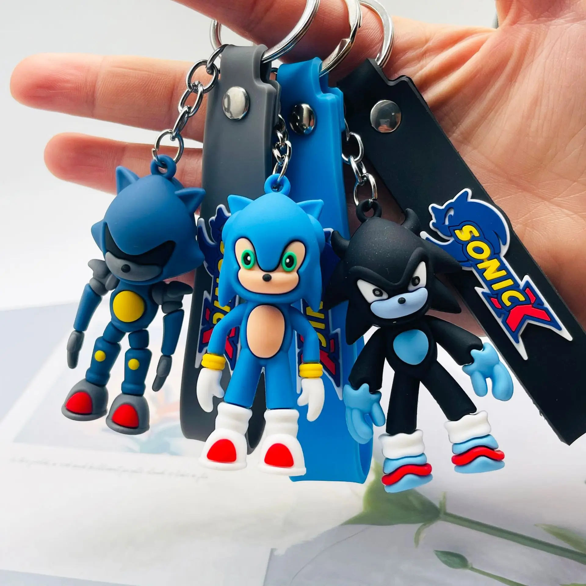 New Arrive 3d Anime Sonic Key Chain Sonic Key Ring Cute Backpack ...