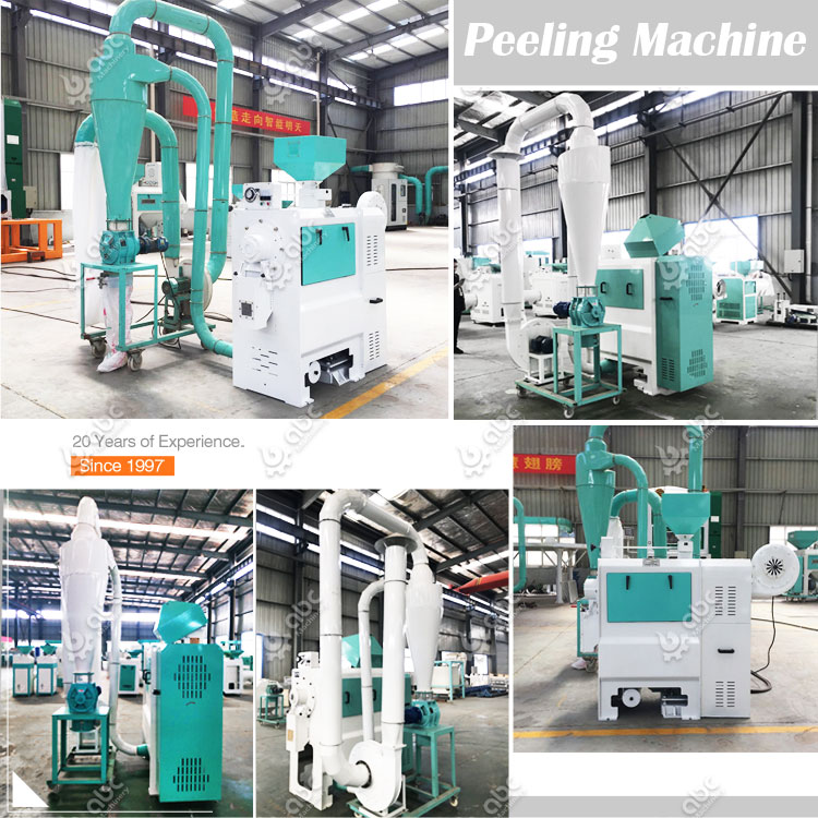 Small Wheat Maize Rice Peeling Machine for Dry Wet Dehulling/Dehusking ...
