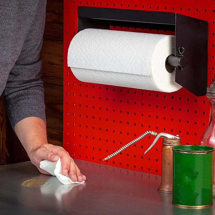 Jh-mech Black Metal Heavy Duty Pegboard Shelf Spool Holder Custom Color ...