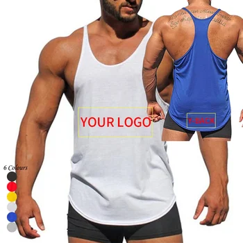 Oem Mens Y Back Tank Top Low Price Custom Print Cotton Stringer Gym ...