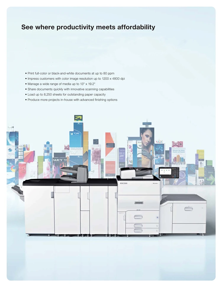 Used Ricoh Pro C5100s - Versatile 3-in-One Printer Copier Scanner