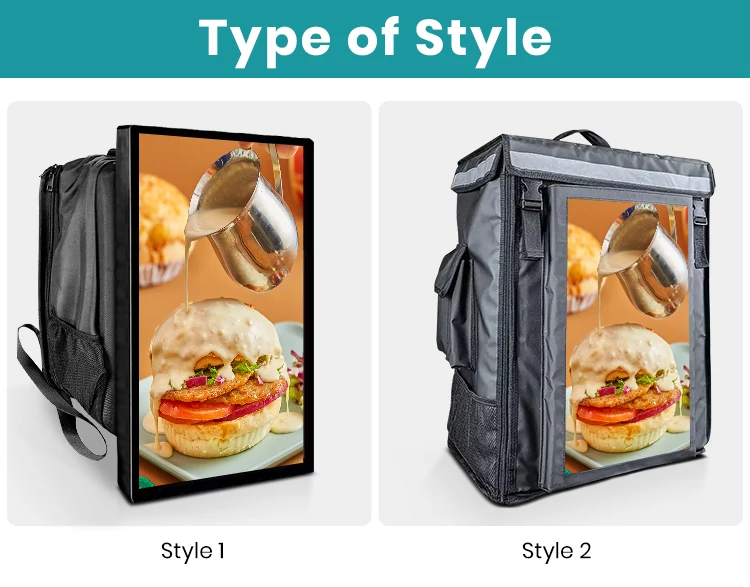 Mobile Digital Backpack Billboard Lcd Backpack Walking Billboard 21.5 ...